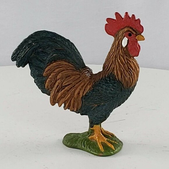 Toys | Schleich Rooster Chicken 13825 Farm Animals Figure Collectable ...